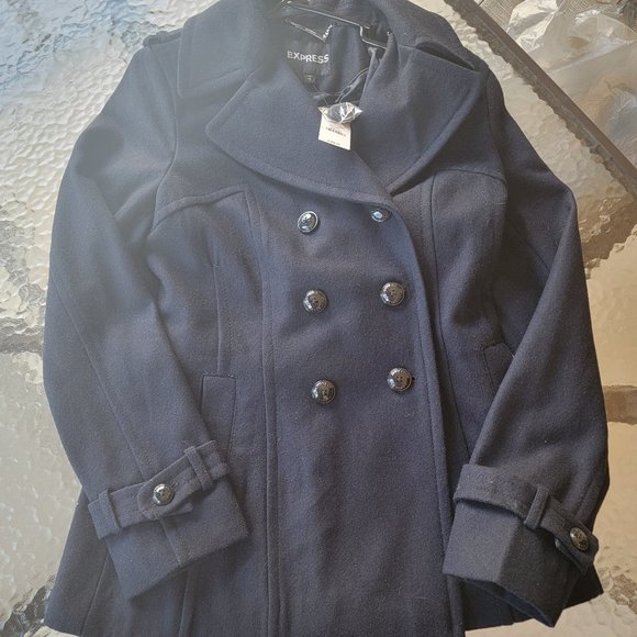 Express | Jackets & Coats | Brand New With Tag Express Womens Navy Blue ...
